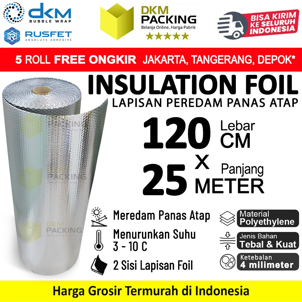 Jual Peredam Panas Atap Rumah Insulation Alumunium Bubble Foil Anti ...