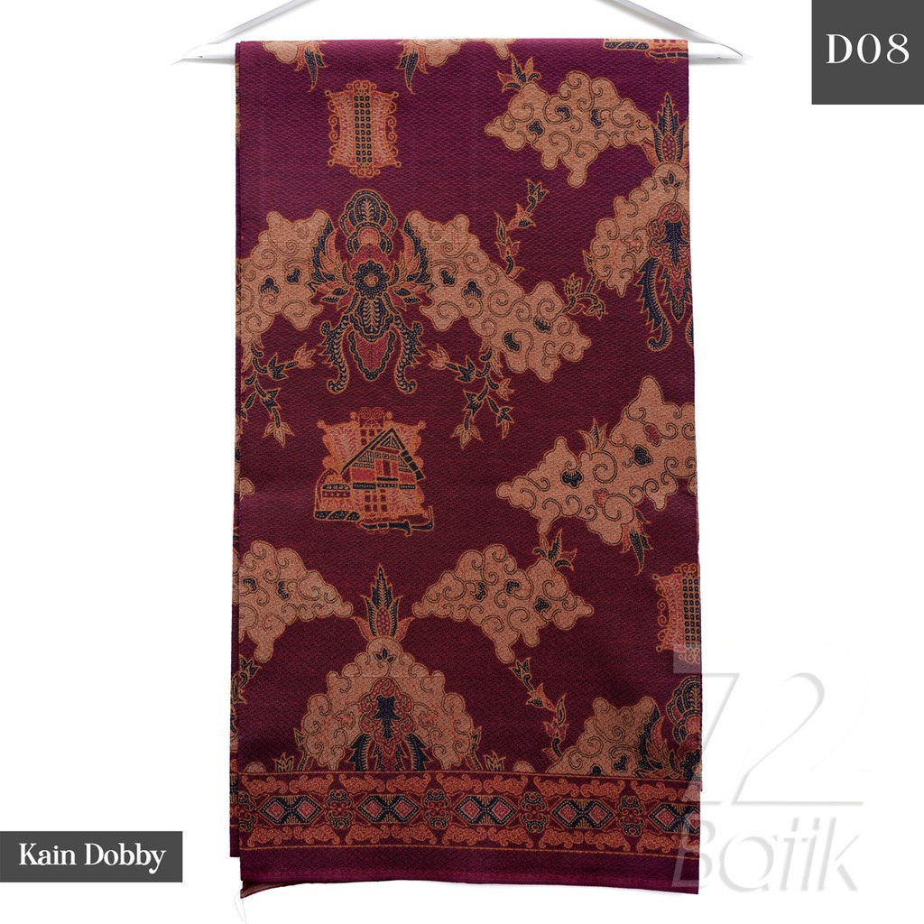 Jual KAIN BATIK PREMIUM Dobby Motif Rumah Adat Warna Hijau Ijo Army ...