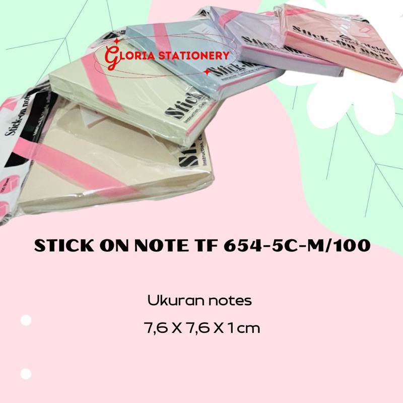 Jual TRIFELO Stick on note TF 654-5C-M/100/ Stick on note warna Trifelo ...