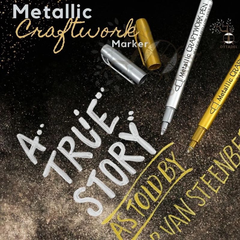 Jual Spidol craft - Spidol emas - Metallic Gold Silver Pen Marker ...