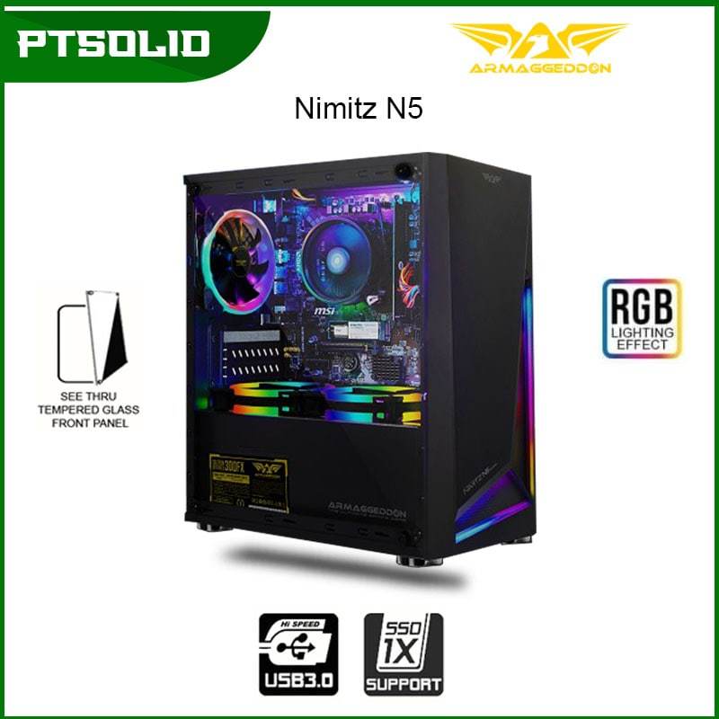 Jual Casing Armaggeddon Nimitz n5 Aurora Micro ATX | Shopee Indonesia