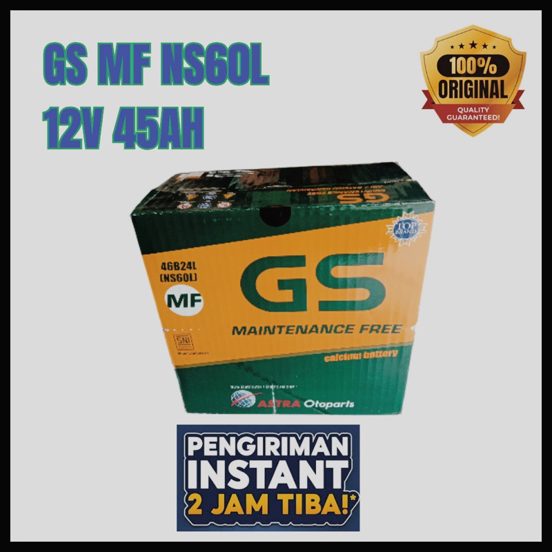 Jual NS60L/LS GS MF 12v/45ah dan Go Battery 12v/50ah | Shopee Indonesia