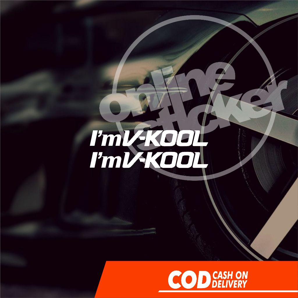 Jual stiker i'm vkool merk kaca film 2psc | cutting menyala | Shopee ...