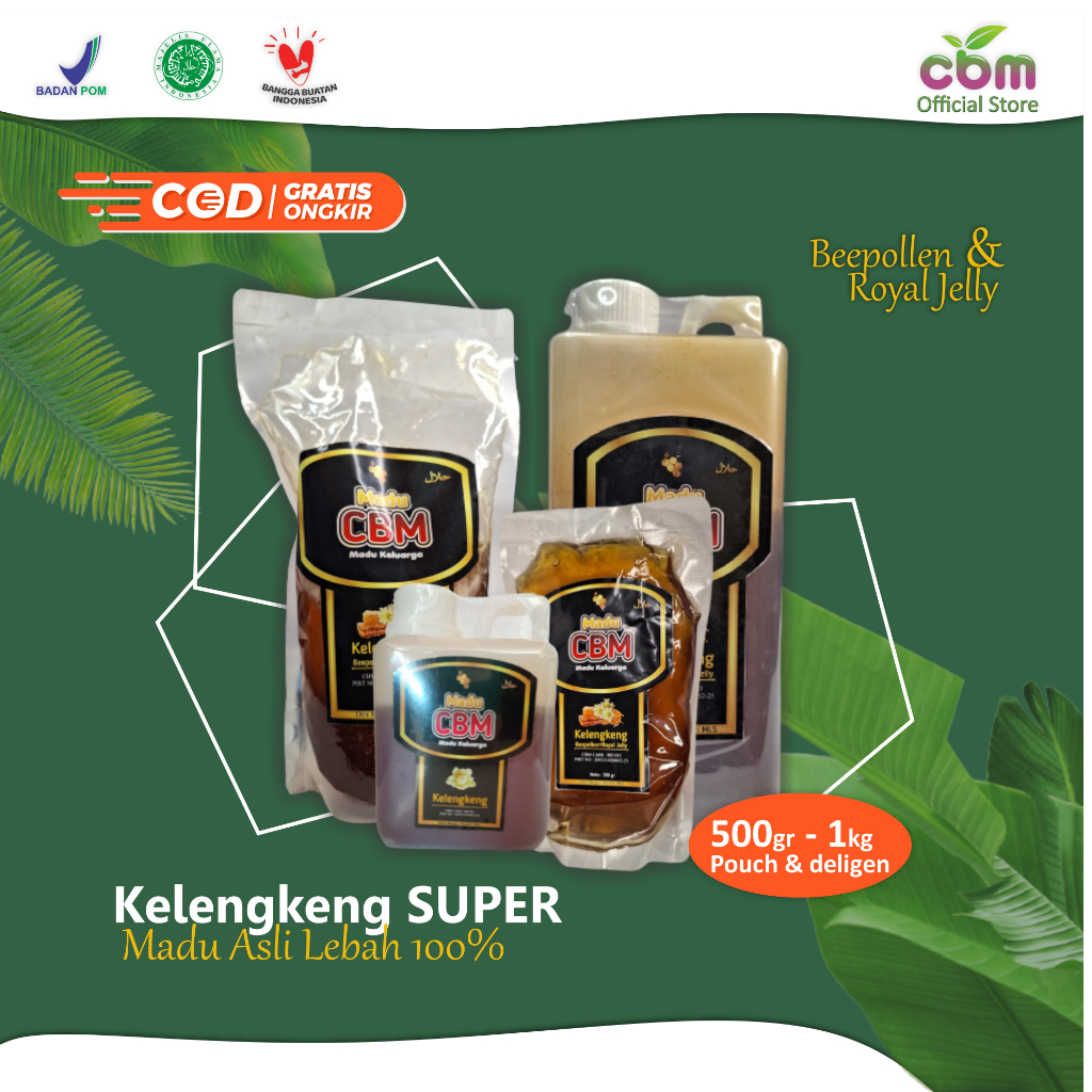 Jual MADU KELENGKENG CBM Murni Asli 100% | Madu Keluarga Kemasan 1 kg ...