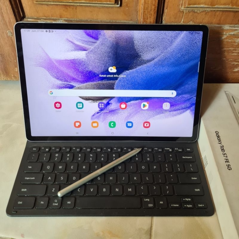 Jual Samsung tab s7 fe 5g 6/128 plus smart keyboard | Shopee Indonesia