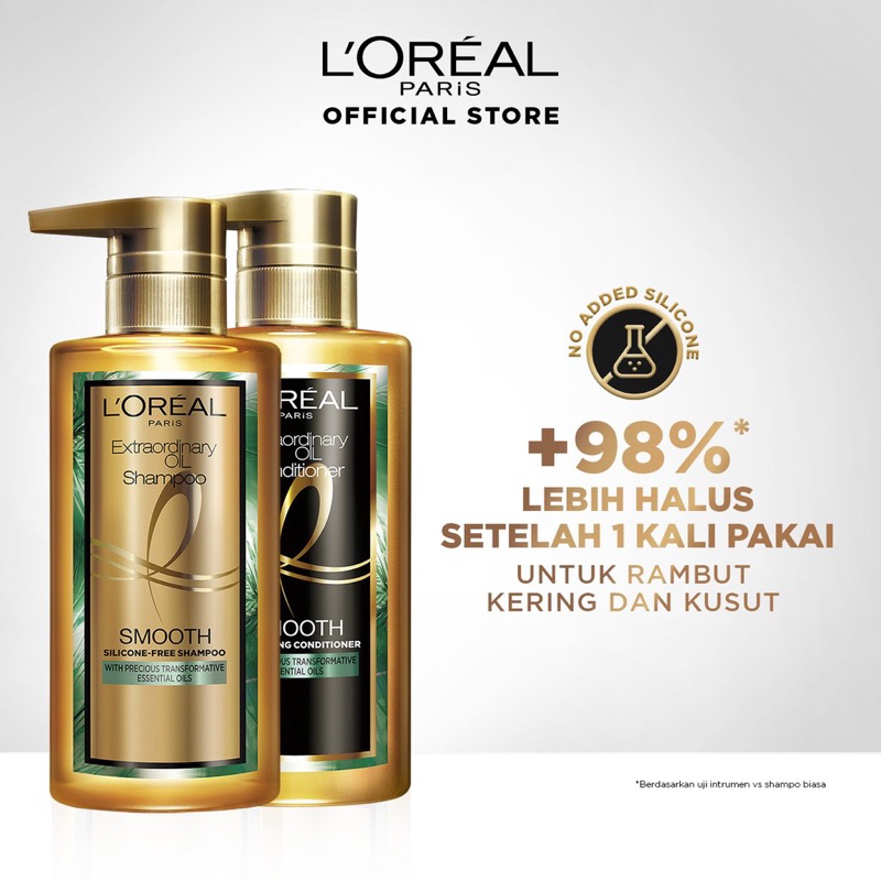 Jual Loreal Paris ExtraOrdinary Oil Premium Shampo/Conditioner Smooth ...