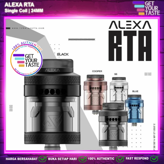Jual Alexa RTA 24MM Single Coil Atomizer Authentic by Alexa Nation x ...