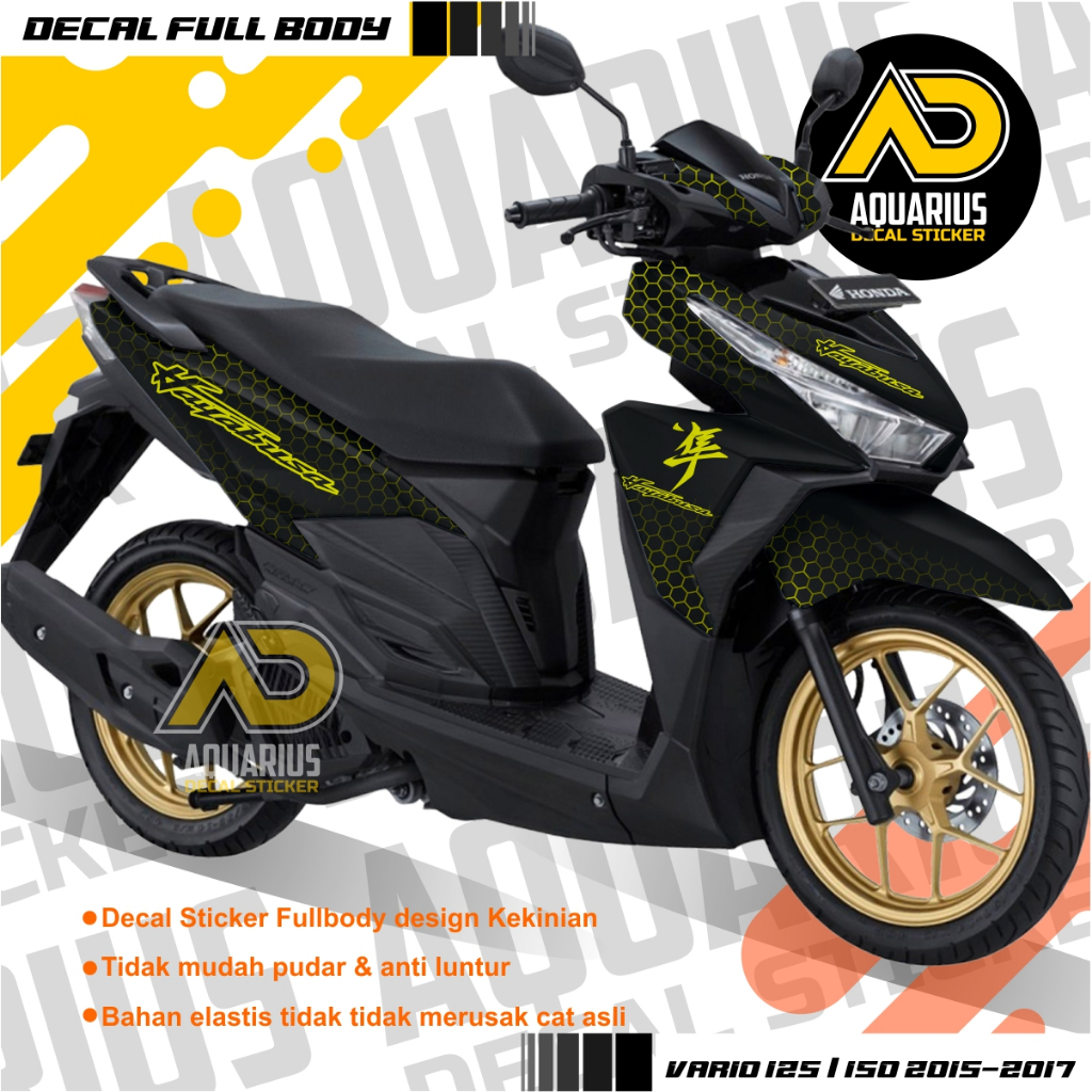 Jual Stiker full Body Honda vario 125 | 150 2015-2017 motif Hayabusa | decal sticker setiker(COD ...
