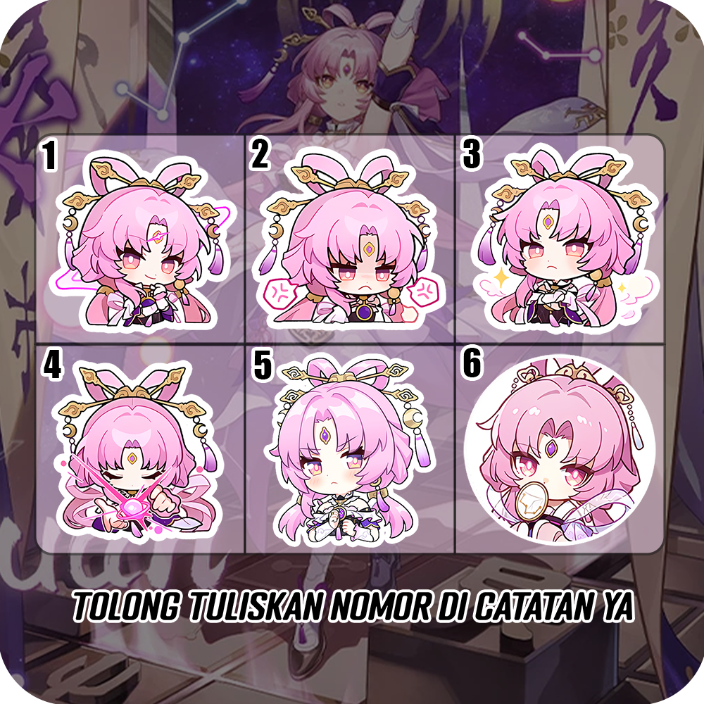Jual Stiker Glossy Fu xuan Honkai Star Rail, Sticker Anime Lucu Untuk ...