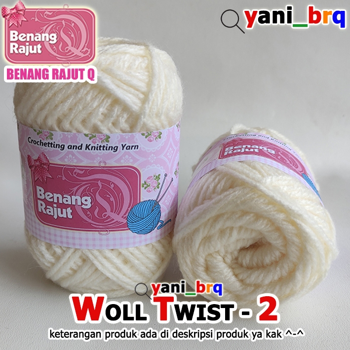 Jual BENANG RAJUT WOL WOLL SIET TWIST 2 PUTIH TOKO BENANG RAJUT yani ...