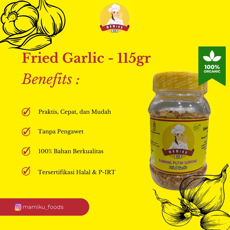 Jual MAMIKU SNACK - BAWANG PUTIH GORENG (FRIED GARLIC) / BAWANG KATING ...
