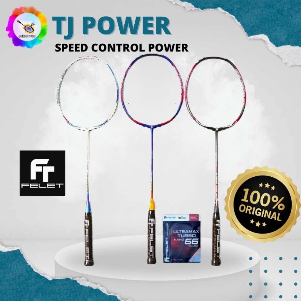 Jual RAKET BADMINTON FELET TJ POWER CONTROL POWER SPEED ORIGINAL 100% ...