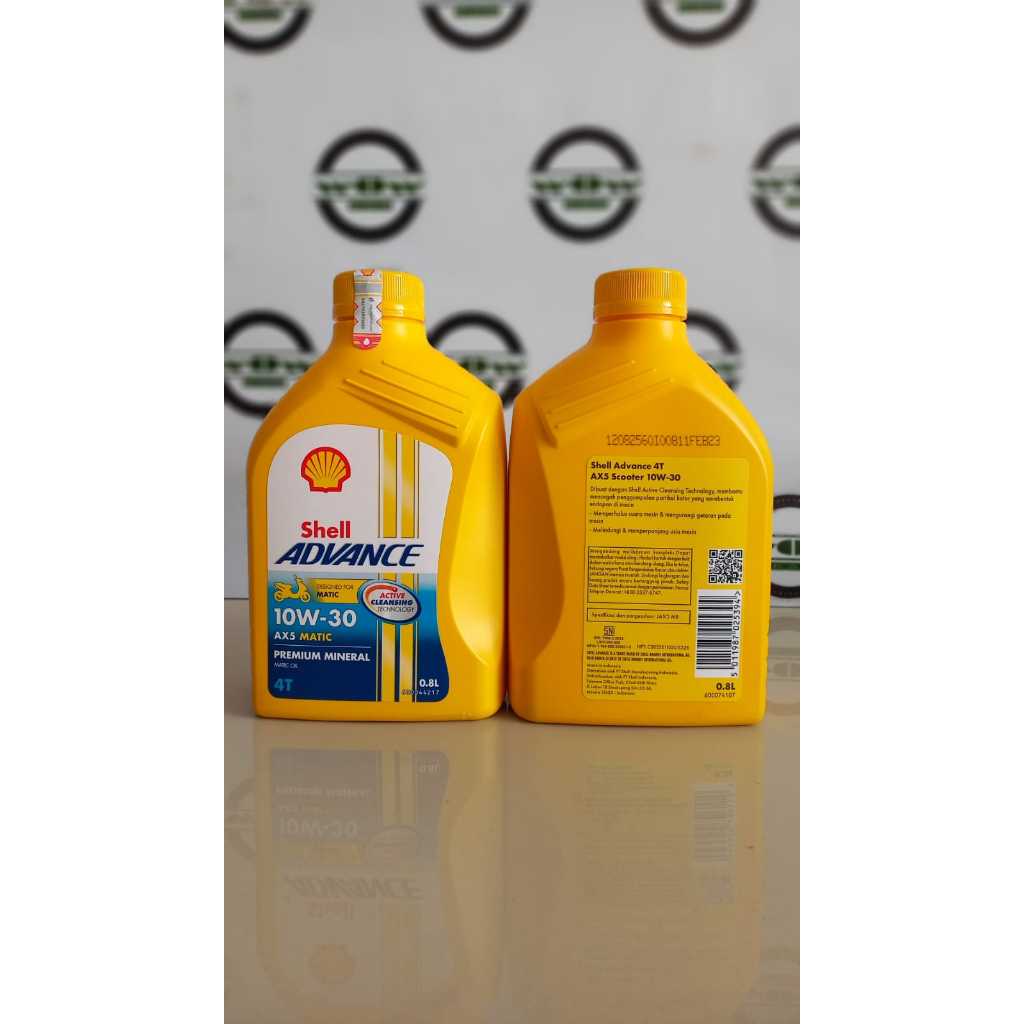 Jual OLI SHELL ADVANCE AX5 MATIC 10w30 800ML (ORIGINAL 100%) | Shopee ...