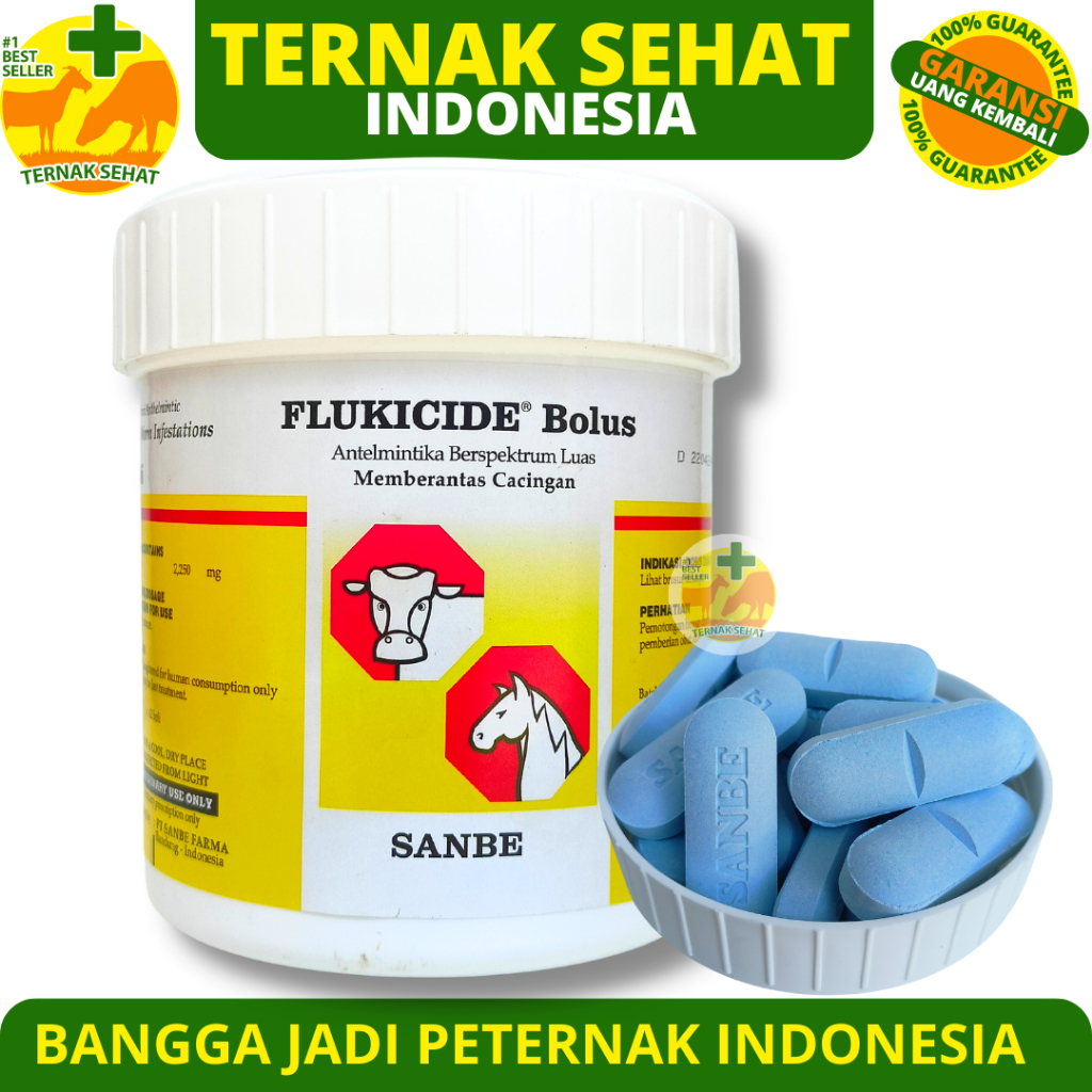 Jual FLUKICIDE 42 BOLUS (1 POT) SANBE - Obat Cacing Bolus Ampuh untuk ...