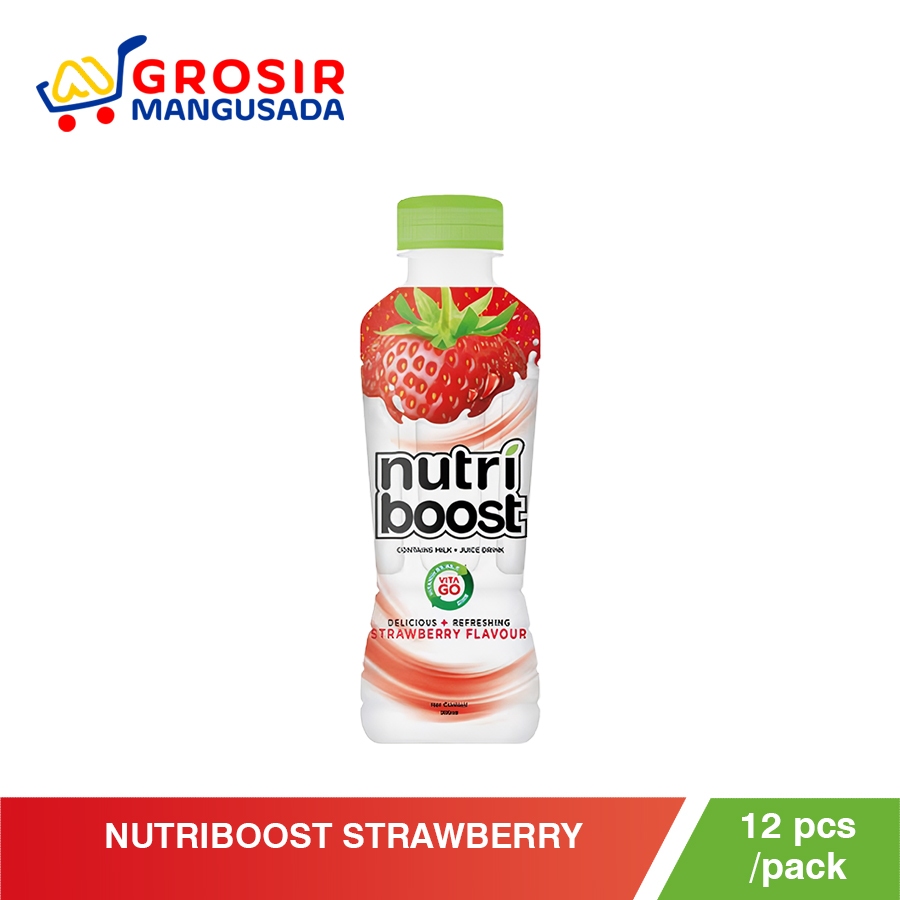 Jual Nutriboost Strawberry Pet 300 ml Harga Grosir 12 pcs | Shopee ...