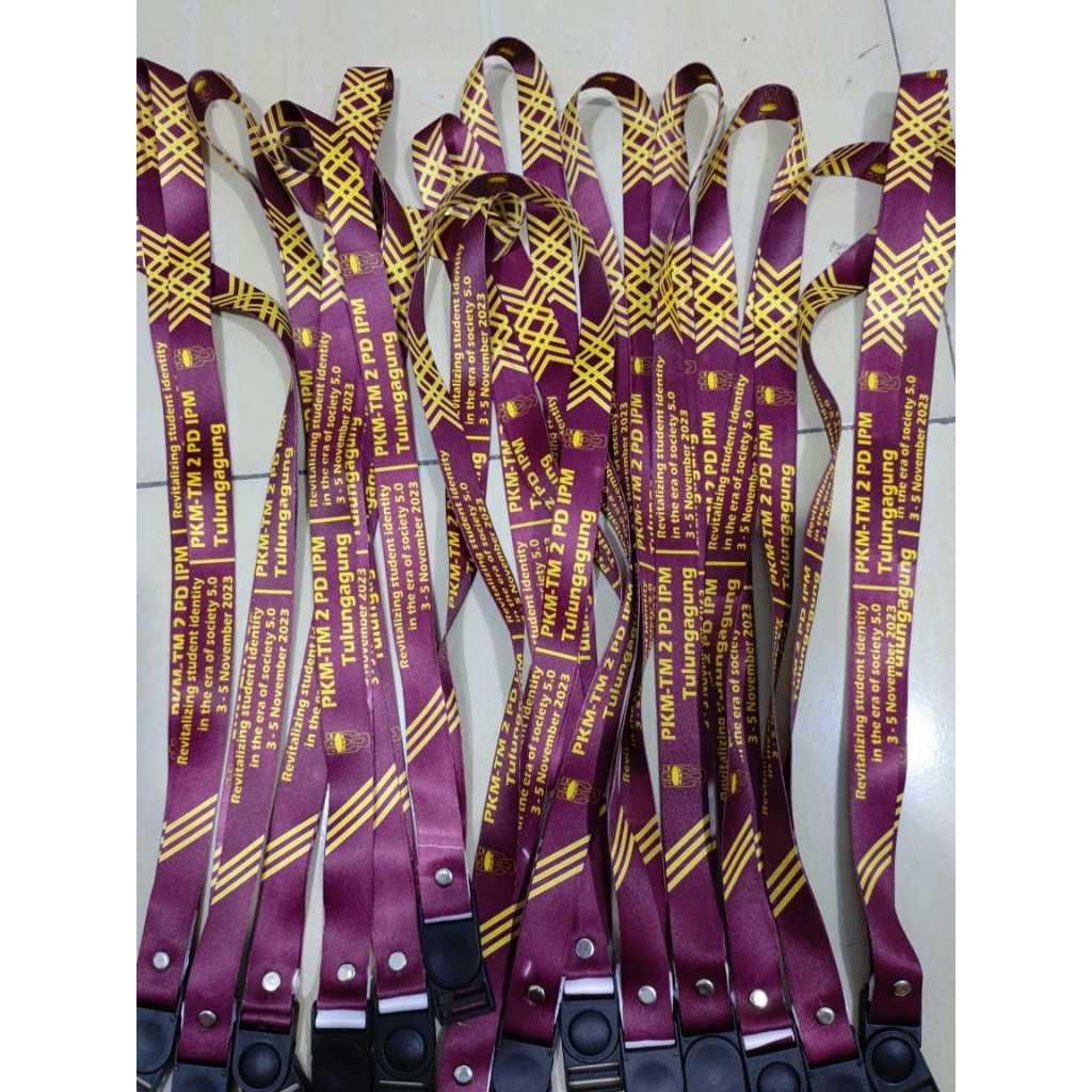 Jual Lanyard Custom Design / Tali ID Card Custom / Print Tali Lanyard ...