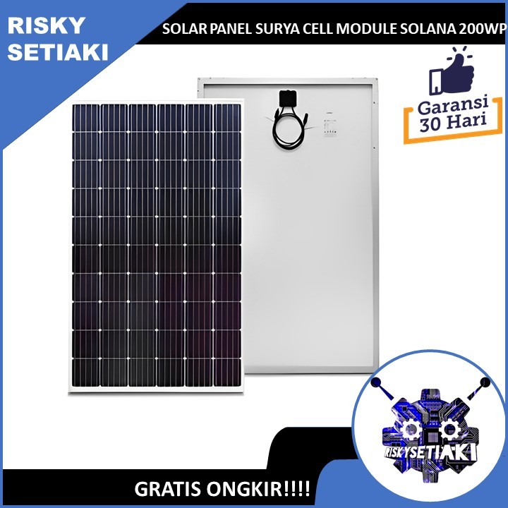 Jual SOLAR PANEL SURYA CELL MODULE SOLANA 200WP 200 WP 24V 24 V MONO ...