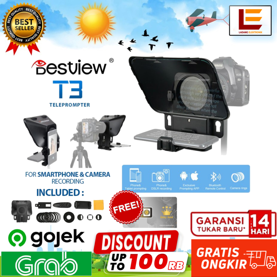 Jual Desview T3 Broadcast Teleprompter Camera Smartphone Tablet ...