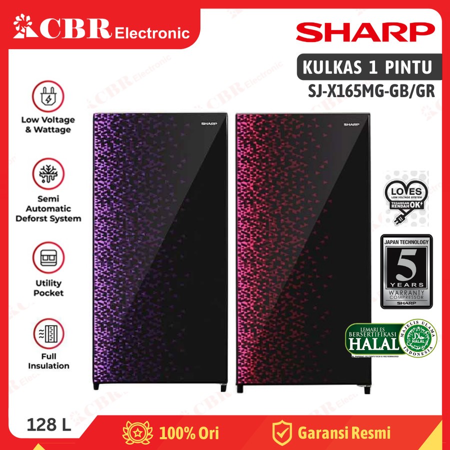 Jual Kulkas SHARP 1 Pintu SJ-X165MG-GB / SJ-X165MG-GR - 128 L - Batam | Shopee Indonesia