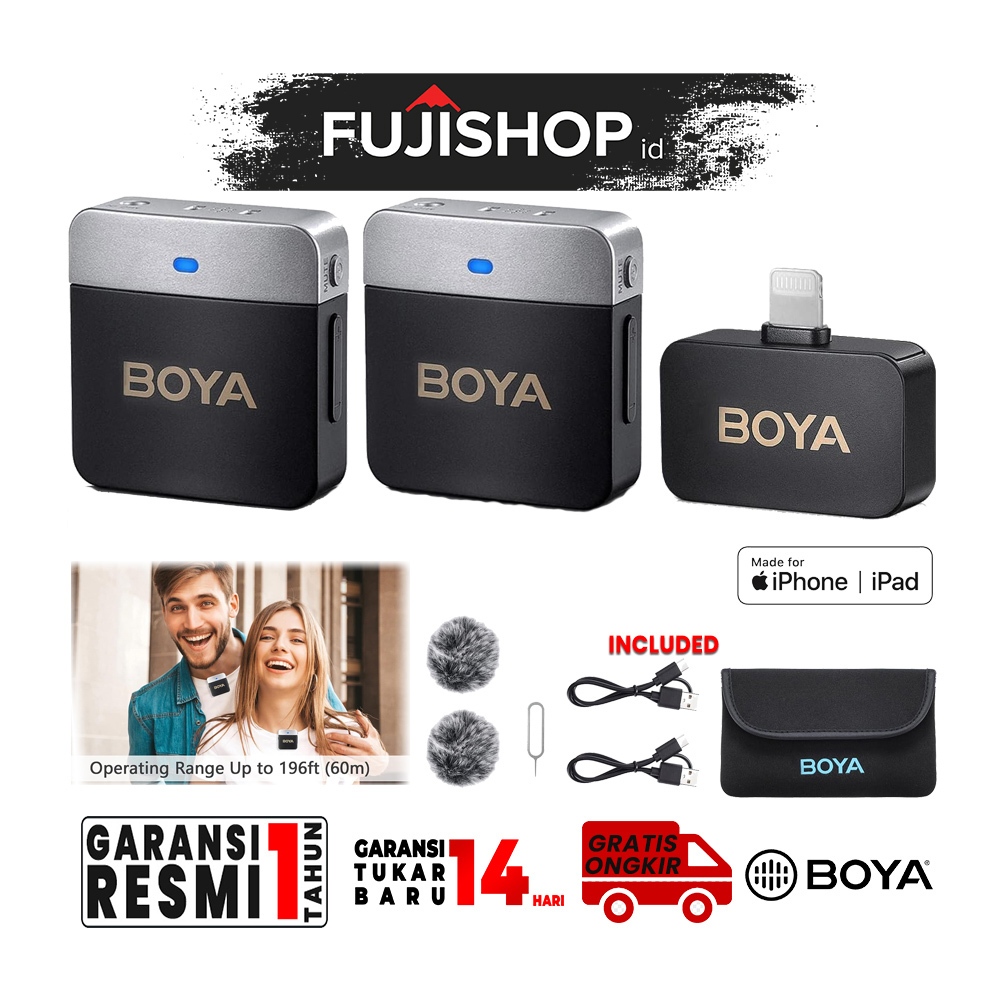 Jual Boya BY M1V 5 BY M1V 6 Wireless Microphone for Apple iOS Devices ...