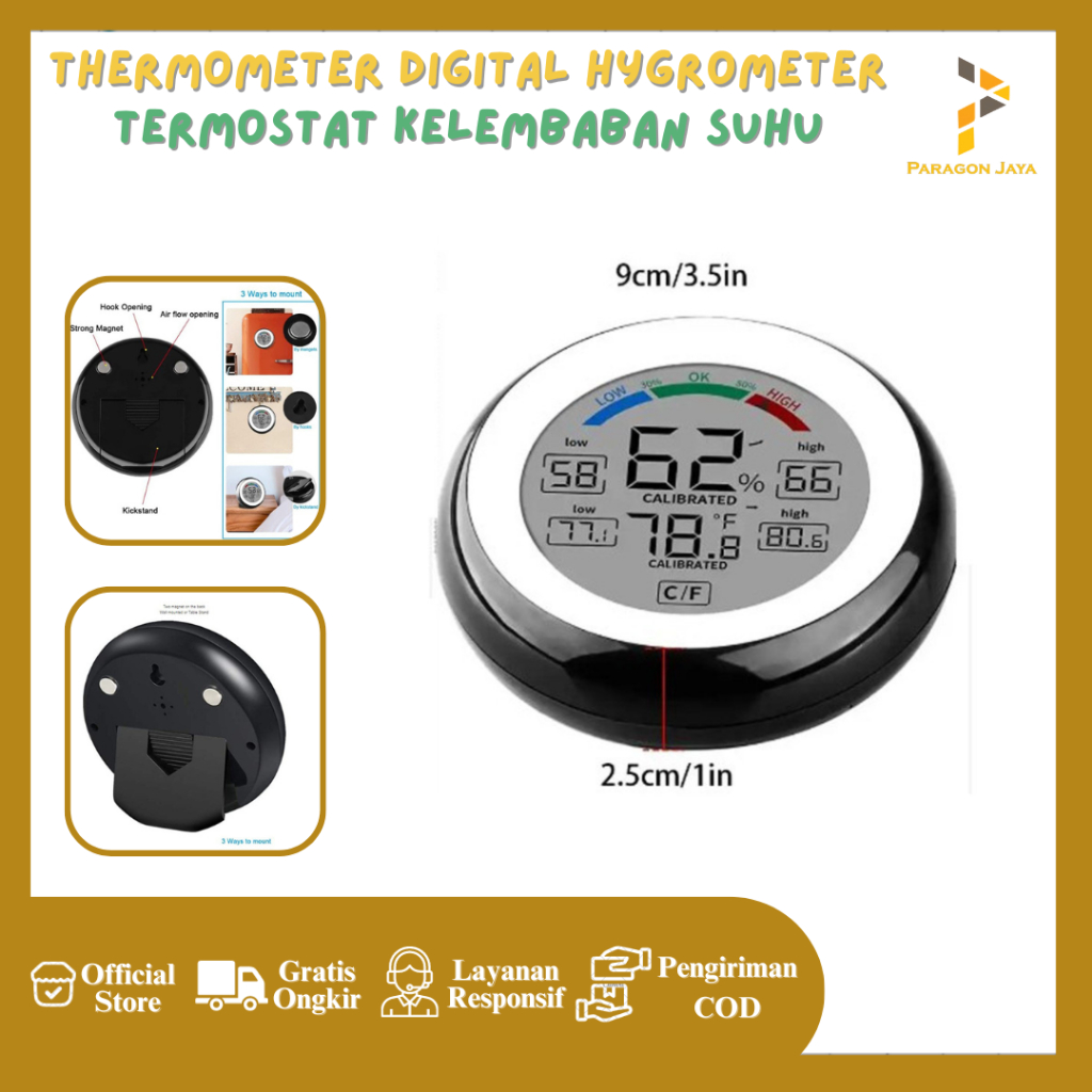 Jual Termometer Hygrometer Digital Termostat Suhu & Kelembaban Ruangan ... Jual Termometer Hygrometer Digital Termostat Suhu & Kelembaban Ruangan ...