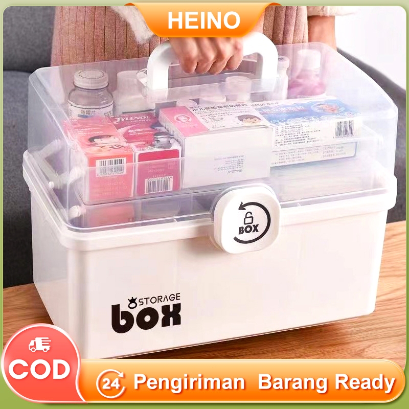 Jual HEINO Box Obat Kotak Penyimpanan Kotak Obat Portable Plastic ...