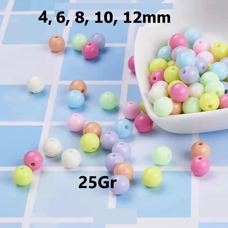Jual Mote Susu Pastel Bulat Manik Manik Susu Pastel Harga/25Gr | Shopee Indonesia