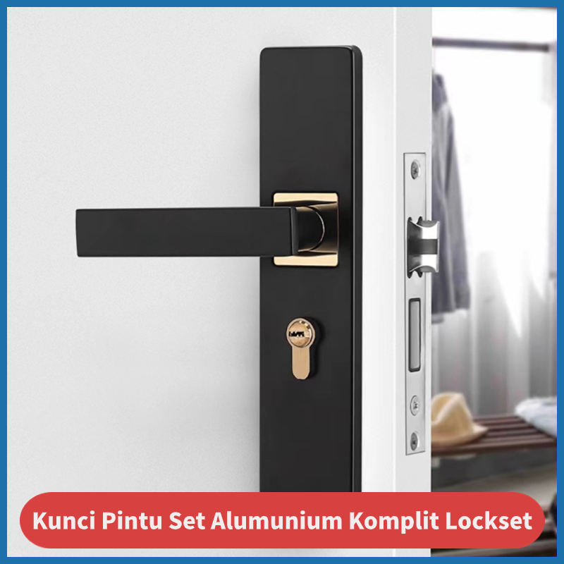 Jual Kunci Handle Set Gagang Pintu Utama Minimalist Doff Premium ...
