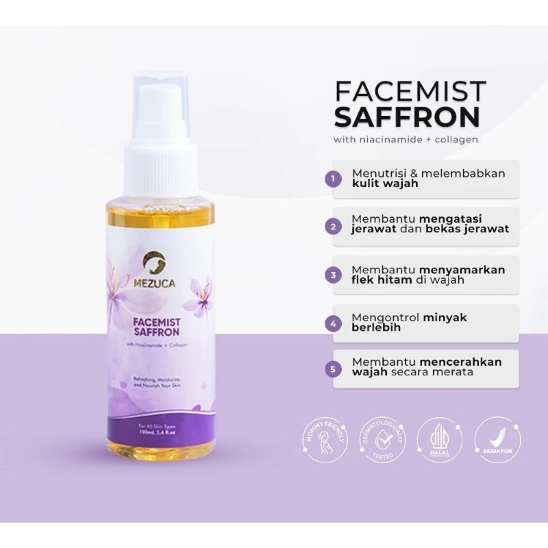Jual Mezuca Facemist Saffron With Zam Zam Water Niacinamide Collagen ...