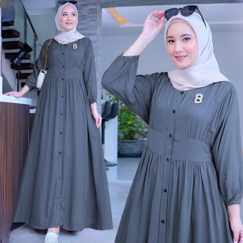 Jual Gamis wanita terbaru model simple elegan NATARI DRESS Crinkle ...
