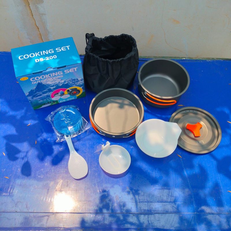 Jual nesting cooking set alat masak outdoor DS200 nasting panci gunung ...