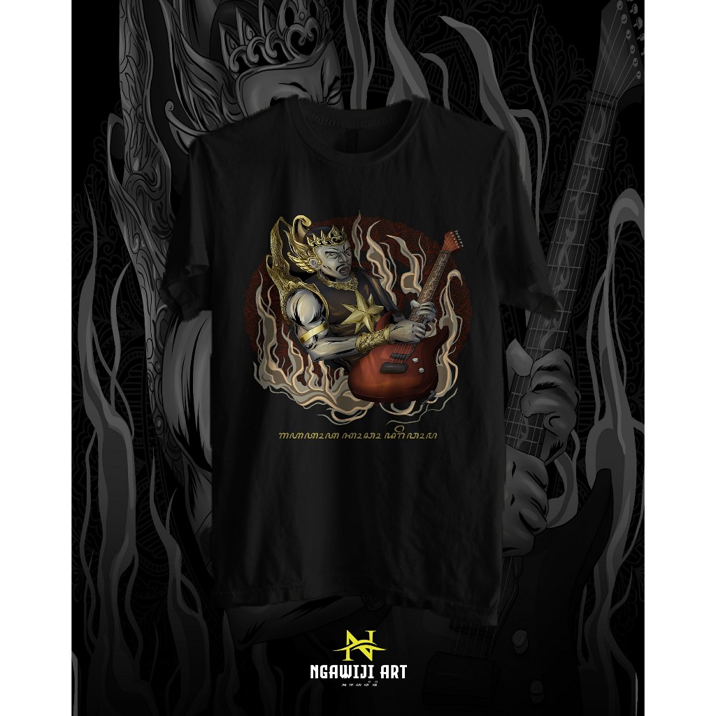 Jual Kaos sablon/baju sablon/wayang kulit/wayang/musik/Gatot Kaca/kaos ...