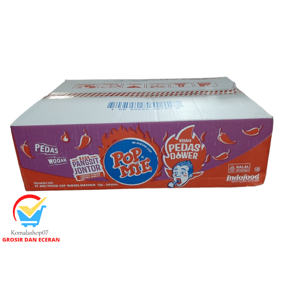 Jual POP MIE KUAH PEDAS DOWER RASA PANGSIT JONTOR 1 CARTON | Shopee ...