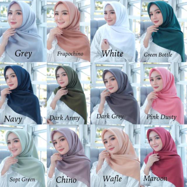 Jual BELLA SQUARE SEGI EMPAT / KERUDUNG SEGI EMPAT BELLA SQUARE WARNA ...