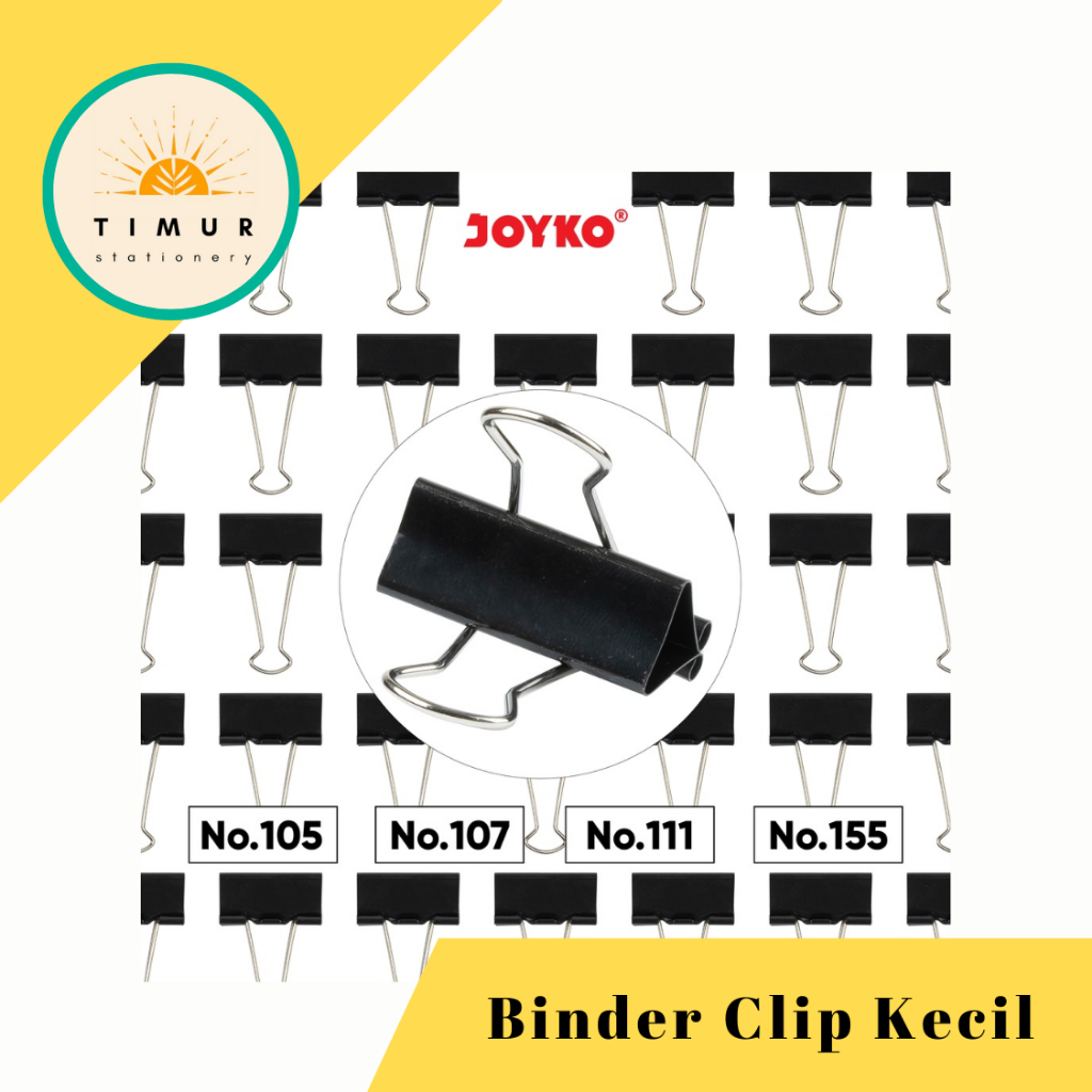 Jual Binder Clip KECIL Klip Penjepit Kertas Joyko 105 / 107 / 111 per ...