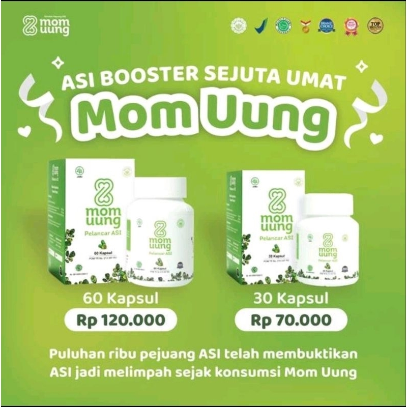 Jual MOM UUNG ASI Booster Isi 30 Kapsul / 60 Kapsul / MOMUUNG Pelancar ...