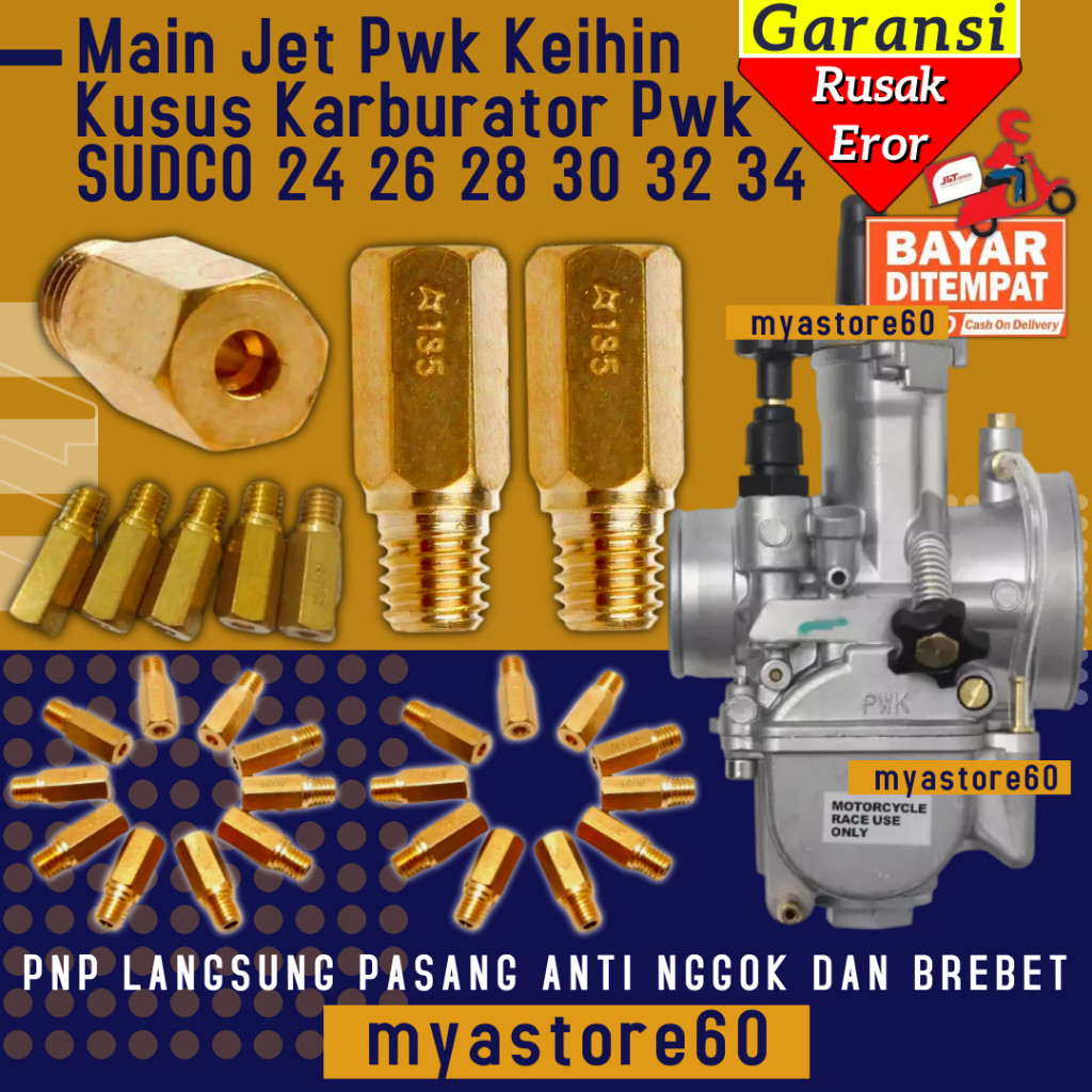 Jual MJ Main Jet Mainjet Spuyer Sepuyer Mainjet Karburator Karbu Carburator Carbu PWK 24 26 28 ...
