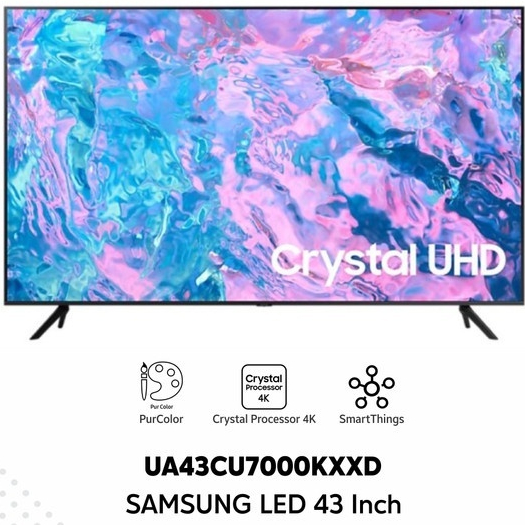 Jual SAMSUNG SMART TV LED 43 inch UA43CU7000KXXD / 43CU7000 CRYSTAL 4K UHD | Shopee Indonesia