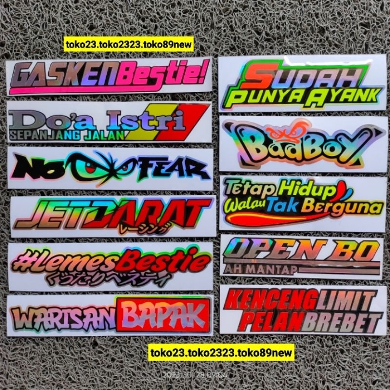 Jual stiker hologram kata kata sticker motor | Shopee Indonesia