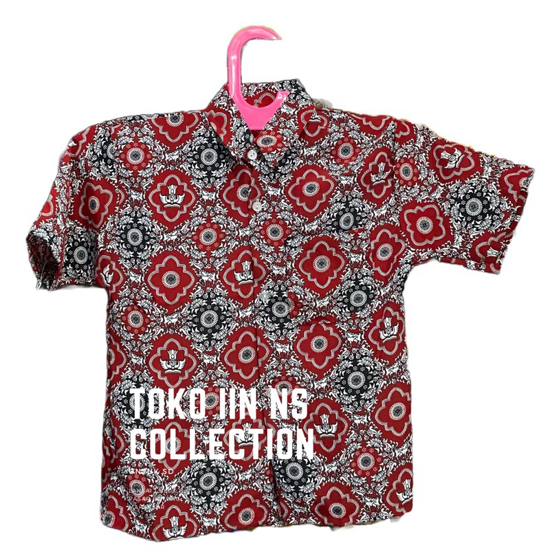 Jual Seragam Sekolah Baju Batik SD Merah Tunas Harapan Merah Kelas 1-6 ...