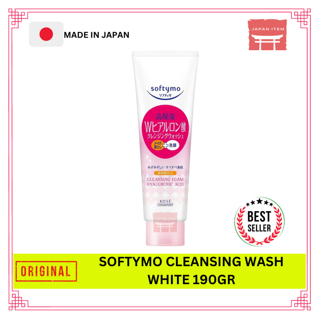 Jual Softymo Cleansing Wash (Hyaluronic Acid) 190gr Original Japan | Shopee Indonesia