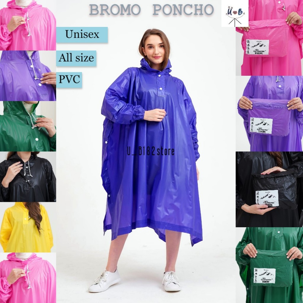 Jual Jas Hujan Ponco Pria Wanita Bromo Poncho Raincoat Backpack ...