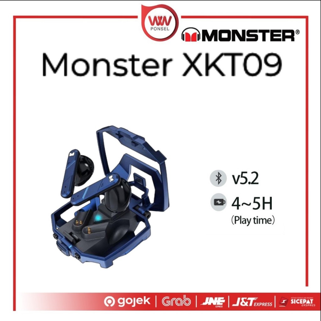 Jual Monster XKT09 Wireless Bluetooth Earphone Headset Earbuds TWS ...