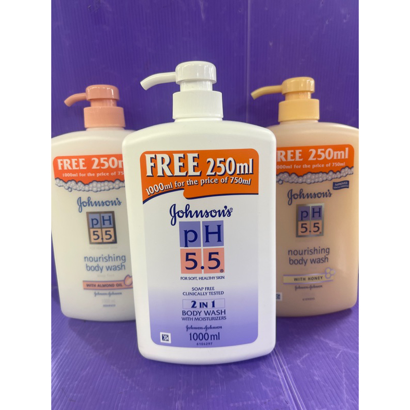 Jual Johnson Johnsons PH 5.5 body wash 1000 ml | Shopee Indonesia