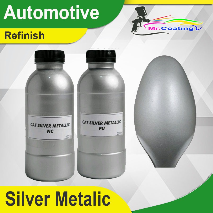 Jual Cat Mobil Silver Metallic NC 100ml 250ml | Shopee Indonesia