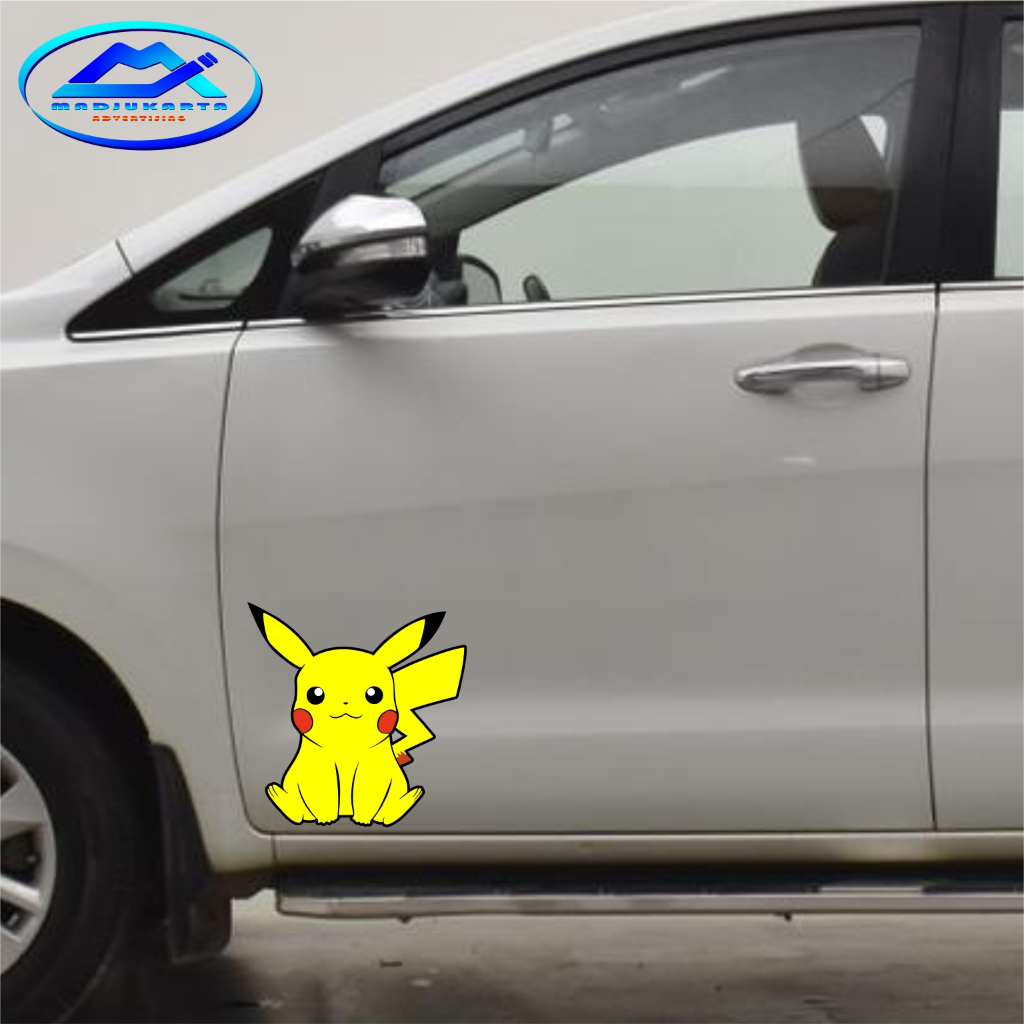 Jual STICKER PIKACHU DUDUK PINTU MOBIL STIKER CUTTING WARNA KOMBINASI ...