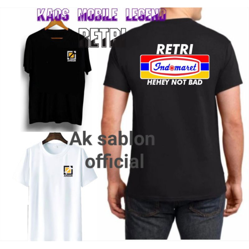 Jual KAOS THSIRT BAJU MOBILE LEGEND RETRI HEHEY NOT BAD/ LOGO JUNGLER ...