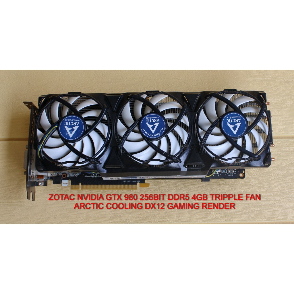 Jual VGA NVIDIA GTX 980 256BIT DDR5 4GB TRIPLE 3 FAN ZOTAC ARCTIC ...