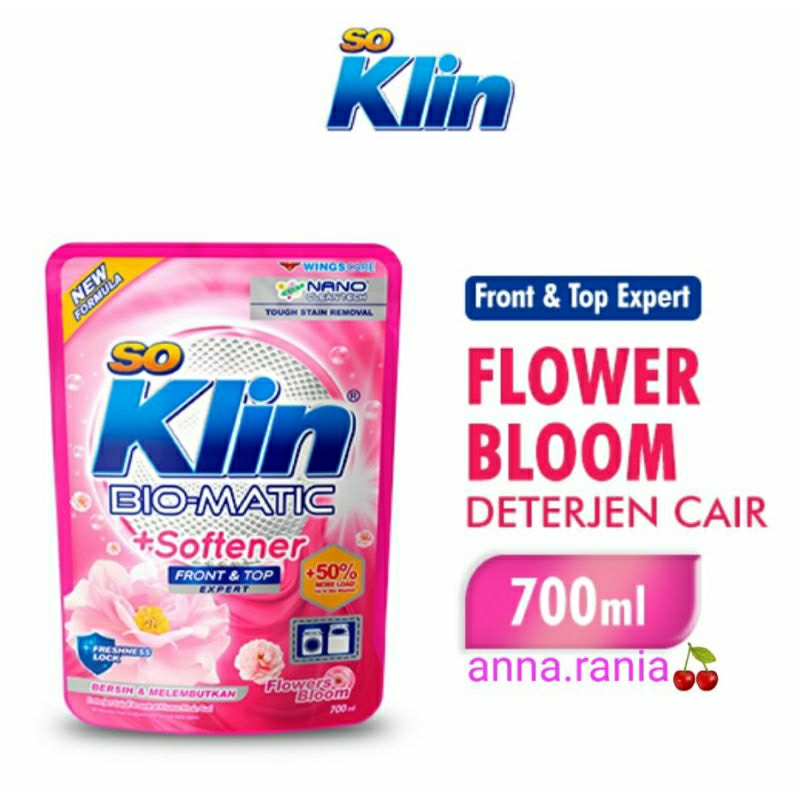 Jual So Klin Bio Matic Liquid + Softerner Front Load Top Load Detergent ...