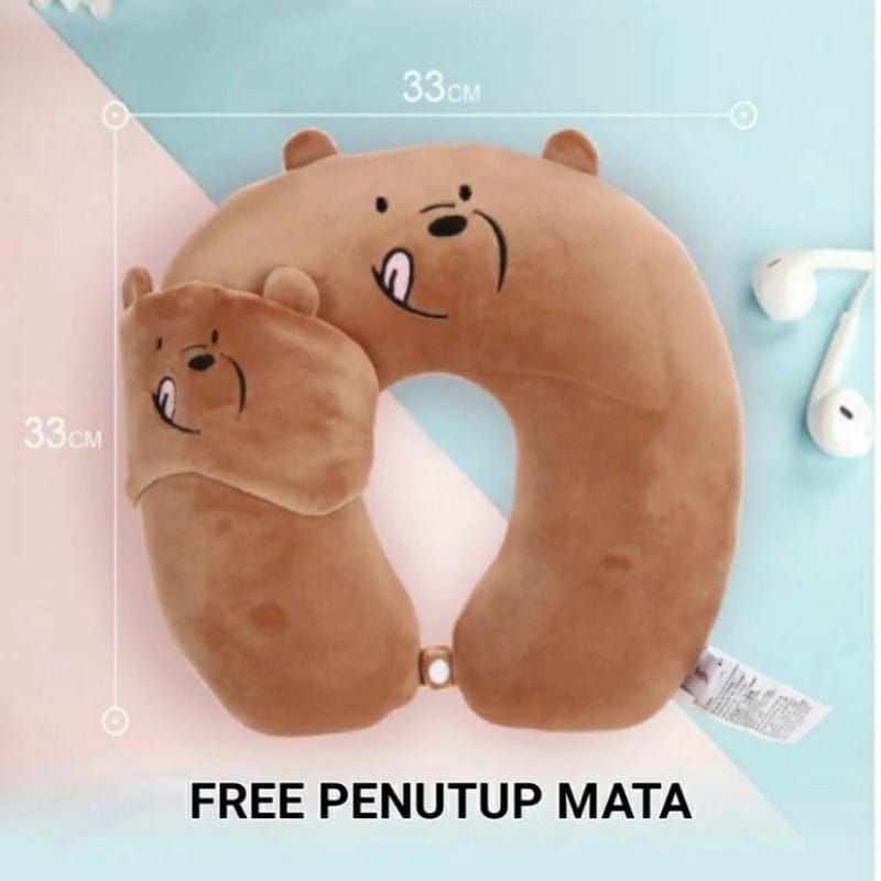 Jual Bantal Leher We Bear Bear Free Penutup Mata, Sudah Memakai Kancing ...